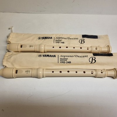 YAMAHA YRS-24B Soprano/Descant Recorder (s) Baroque Lot of 2 SEE ...