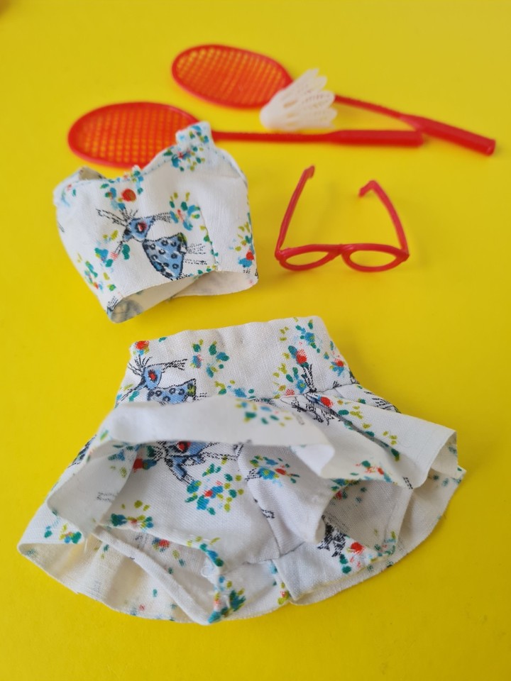 Vintage Sindy Tammy Barbie Doll Size Beach Outfit, Badminton Set ...