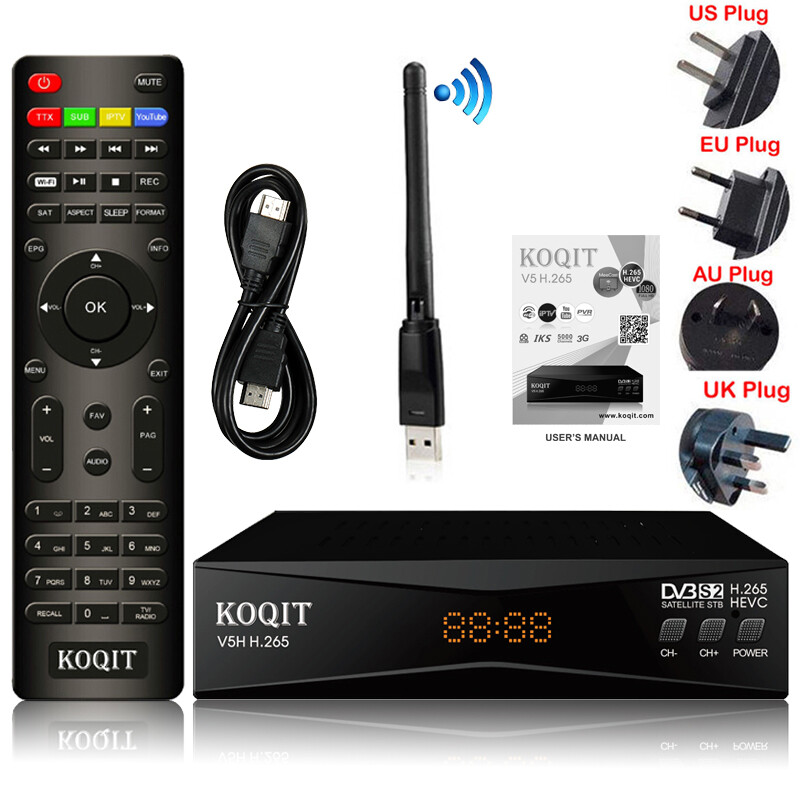 HEVC FTA Satellite Decoder TV Receiver Sat Finder H265 Media Push ...