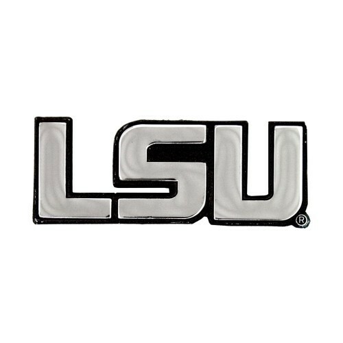 LSU Tigers Chrome Metal Decal 4x1.5 NCAA Team Logo Auto Truck Car ...