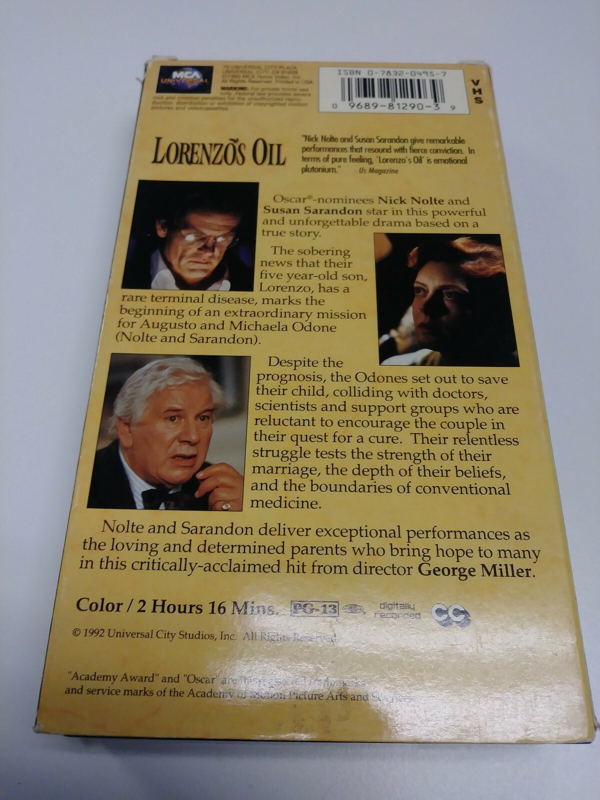 Lorenzo's Oil (VHS) - Nick Nolte - Susan Sarandon 96898129039 | eBay.de