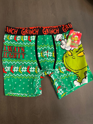 Dr. Suess How The Grinch Stole Christmas Boxer Briefs Mens Small NEW ...