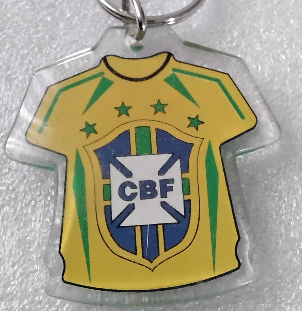 Brazil Soccer Footbal World Cup KEYRING KEYCHAIN - T-shirt shape ...