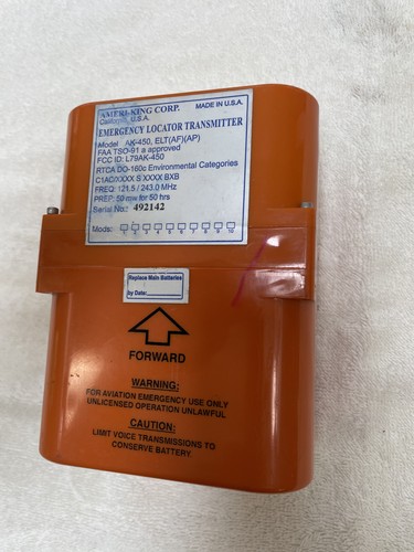 Ameri-King AK-450 121.5 243.0 ELT, tested, great condition, uses D ...