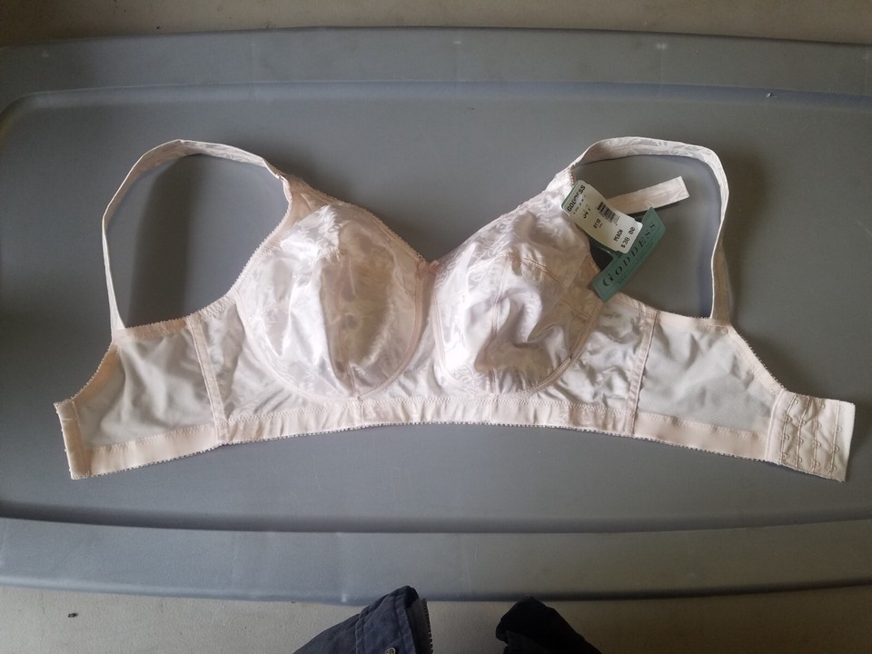 Vtg New NWT NOS Goddess Style 110 Bra White & Peach | eBay