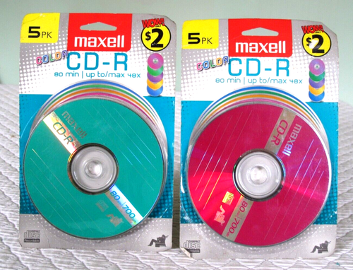 2 Five Packs Maxell CD-R 48x 700MB 80Min | eBay