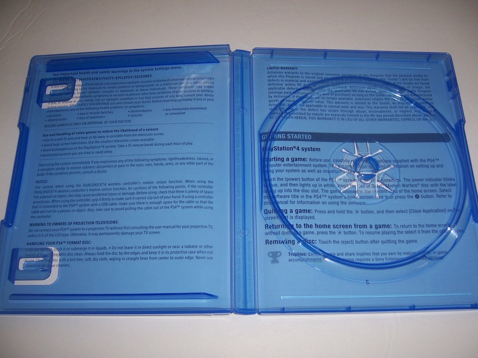 Replacement Box Case CALL OF DUTY MODERN WARFARE Sony PlayStation 4 PS4 ...