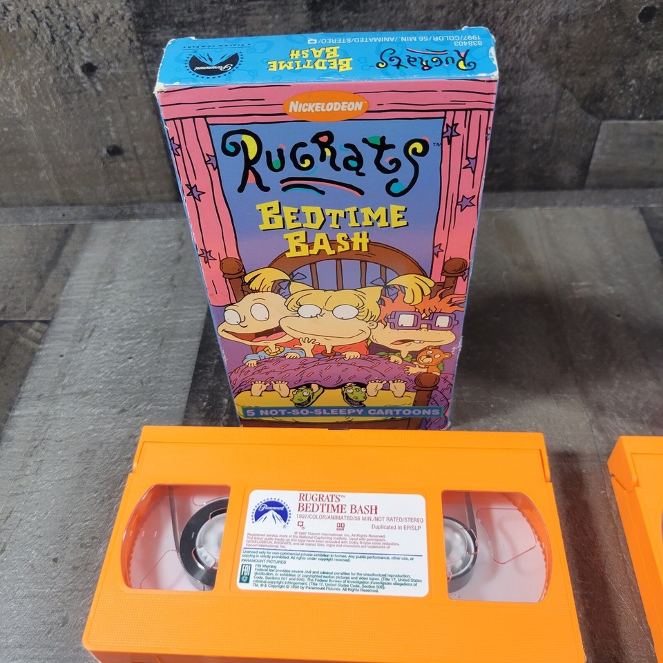 Nickelodeon VHS - Rugrats - Bedtime Bash & Blues Clues Play Along With ...