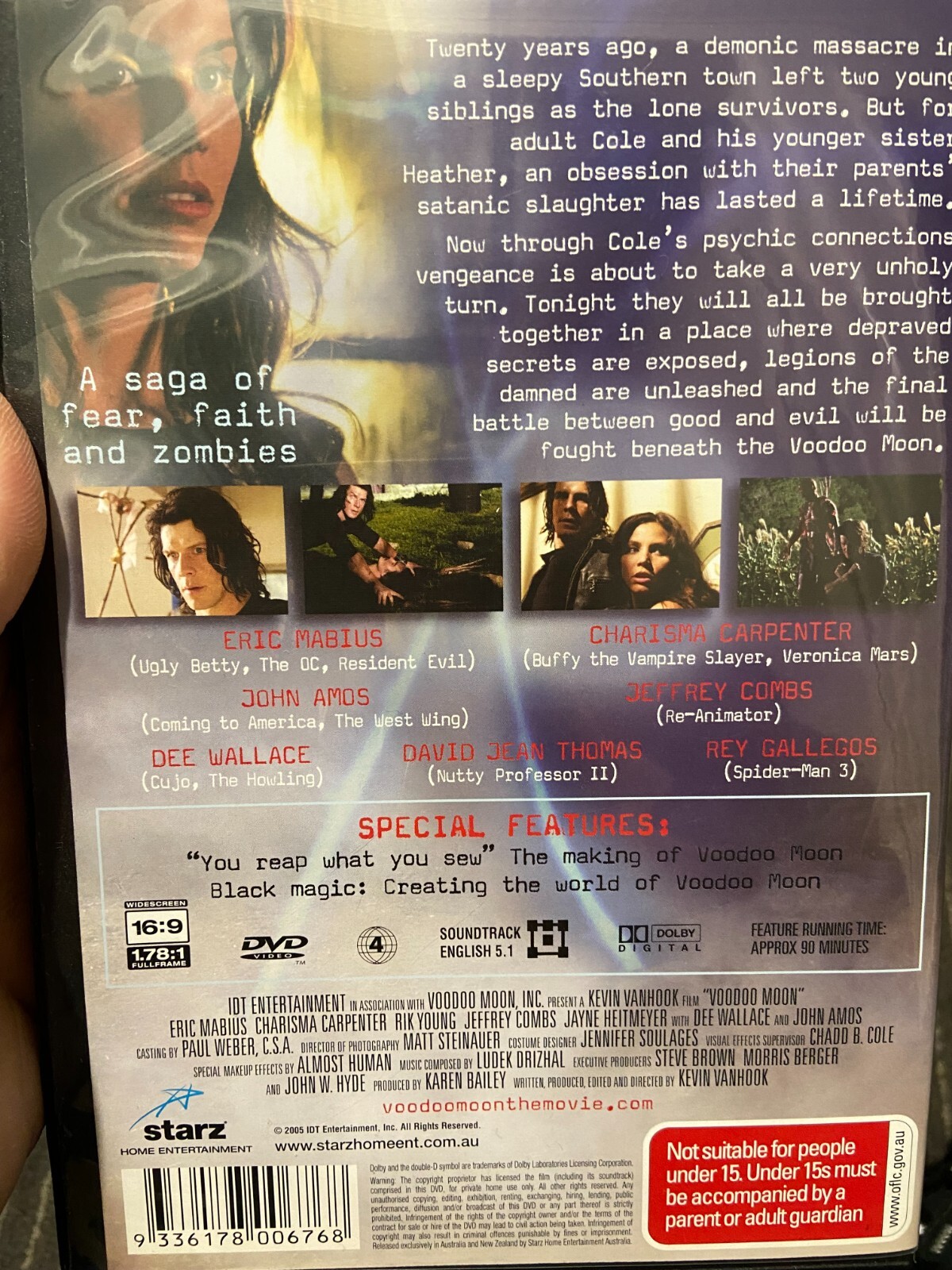 Voodoo Moon region 4 DVD (2006 Charisma Carpenter horror movie) 9336178006768| eBay