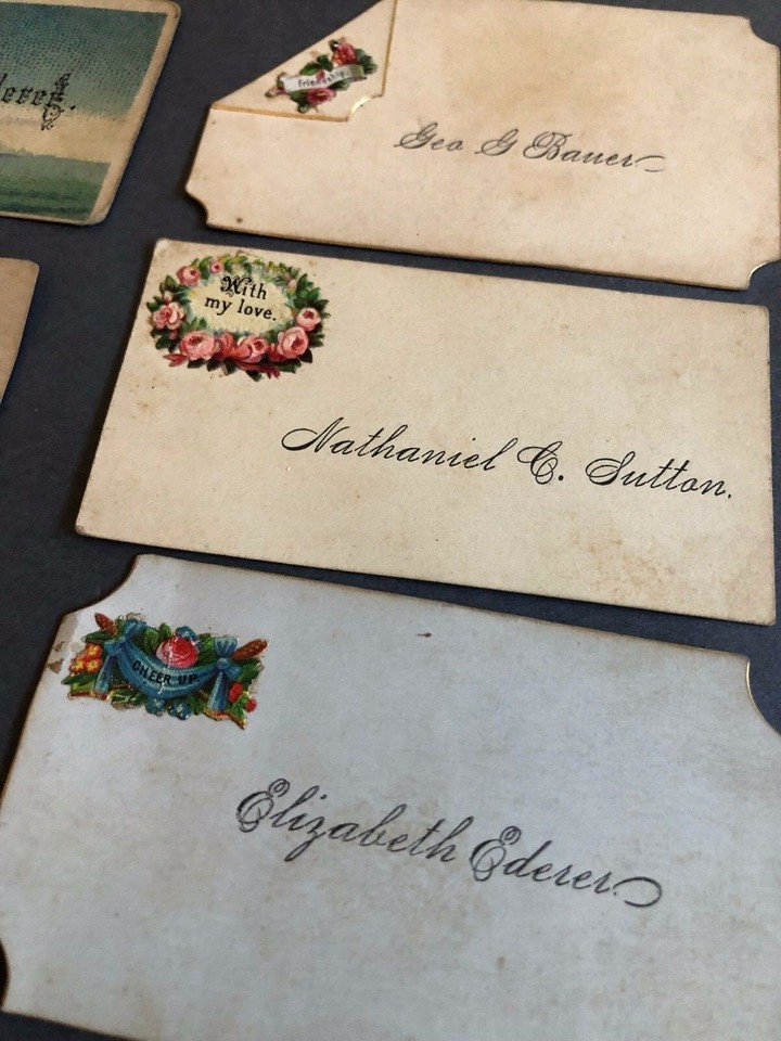 Antique Victorian lot of 15 Visiting Calling Souvenir Cards | eBay