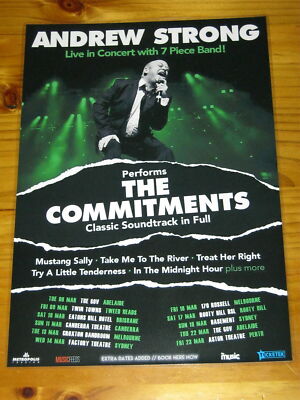 ANDREW STRONG - THE COMMITMENTS - 2018 Australia Tour - Laminated Tour ...