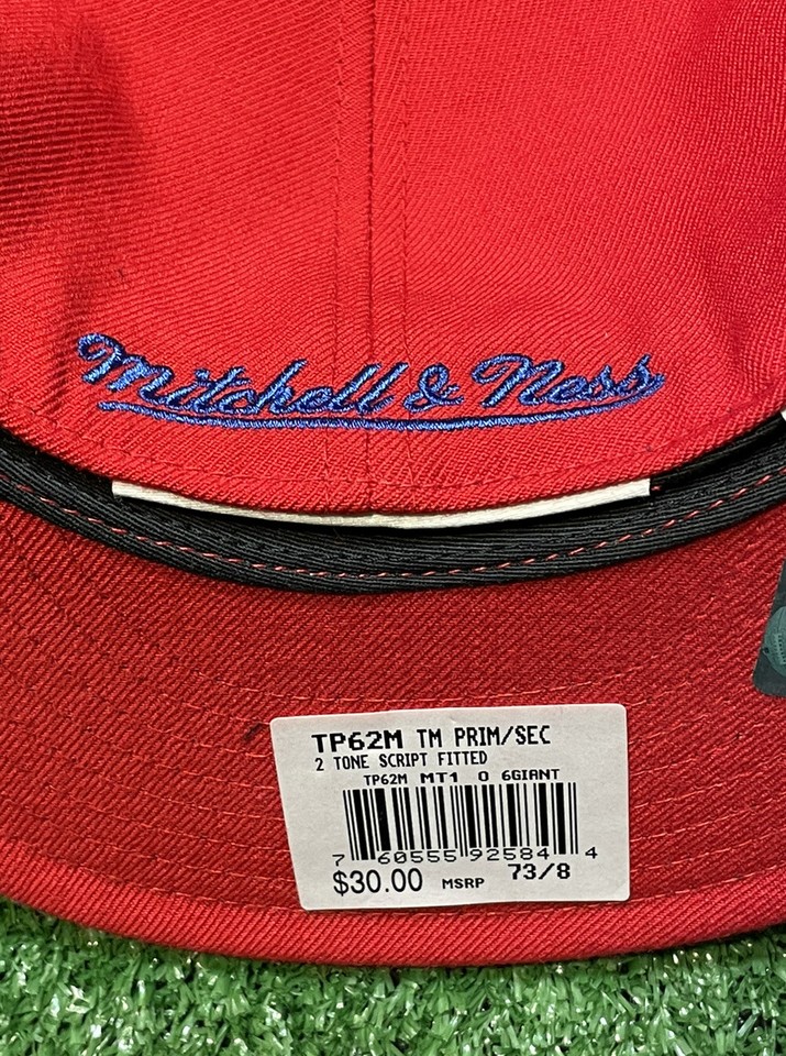 New York Giants Hat Cap Mitchell & Ness Wool Cursive Retro Collection 7 ...