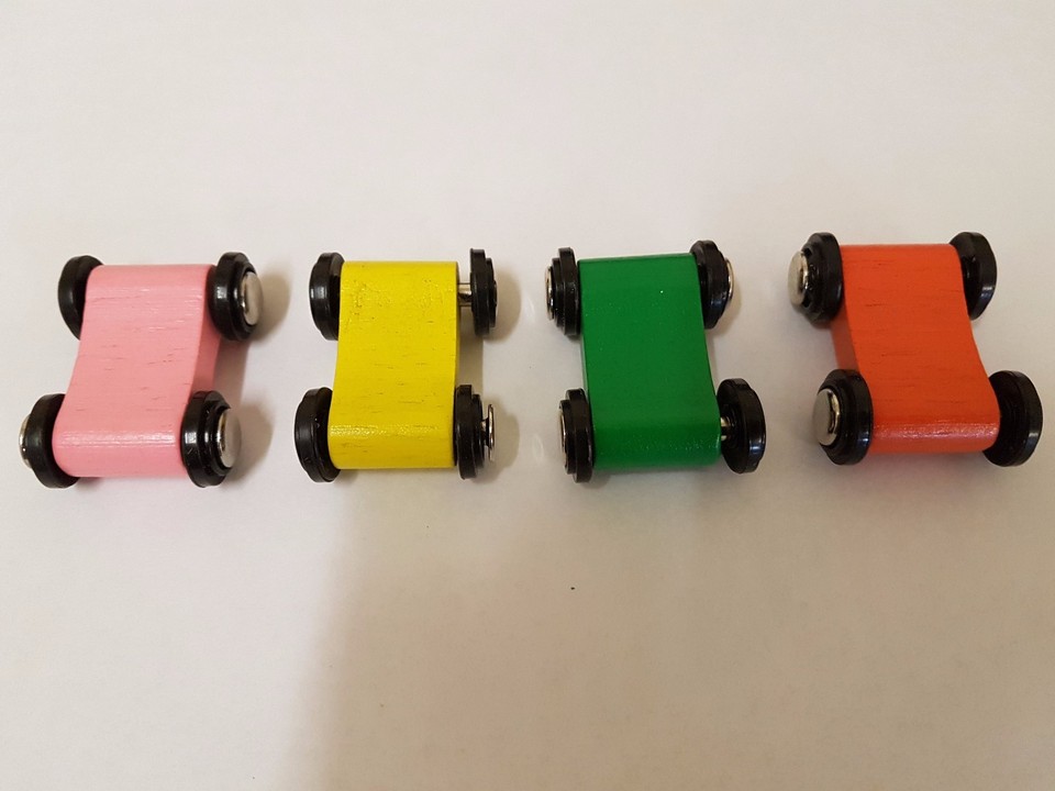 Click Clack Racetrack Wooden Childrens Car Slider Race Track Run Toy ...