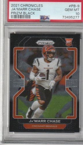 2021 Chronicles Ja'marr Chase Rookie Prizm Black PSA 10 Gem Mint ...