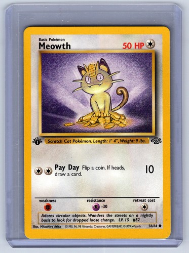 Jungle #56/64 Meowth First Edition | eBay