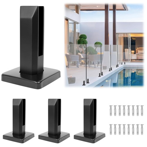 LukLoy 4 Pack 304 Stainless Steel Square Glass Spigots Pool Fence ...