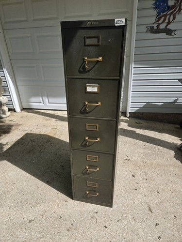 Shaw Walker Vintage File Cabinet 5 Drawer | eBay