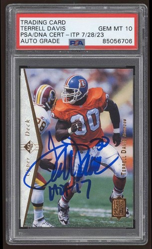 1995 SP Terrell Davis Rookie Auto PSA DNA Authentic 10 Autograph RC | eBay
