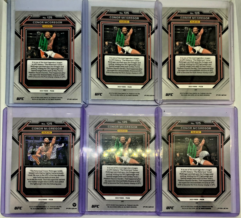 UFC 2023 CONOR MCGREGOR 125 Prizm Lot Hyper Cracked Disco Variation ...