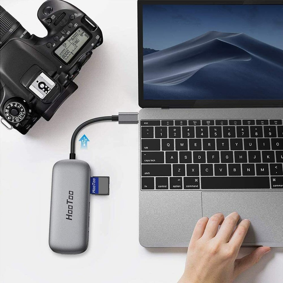 HooToo USB C Hub 7 in 1 USB C to 4K HDMI Adapter 100W PD Charging 3 USB ...