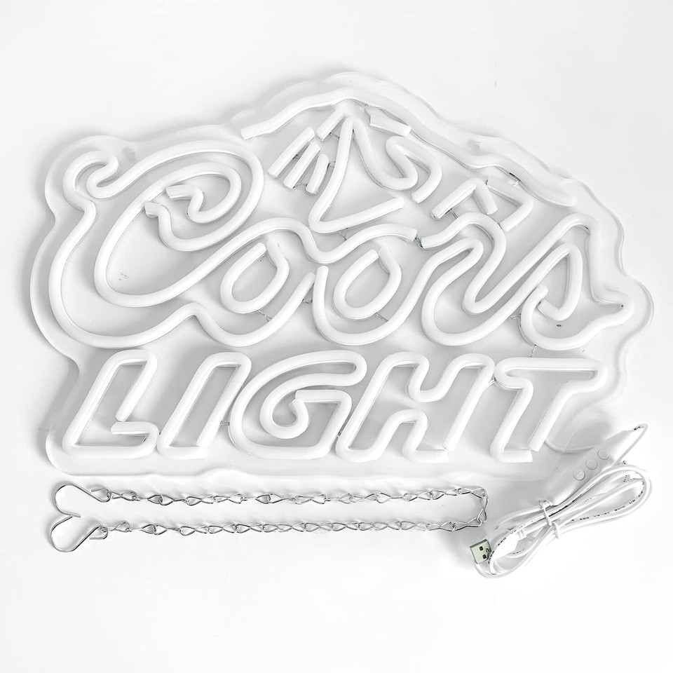Coors Light Neon Sign Wall Decor Neon Lights Bedroom LED Beer Coors ...