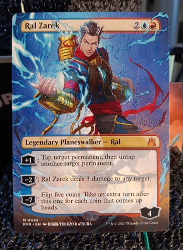 MTG Ral Zarek 445 Anime Borderless Ravnica Remastered Magic The ...