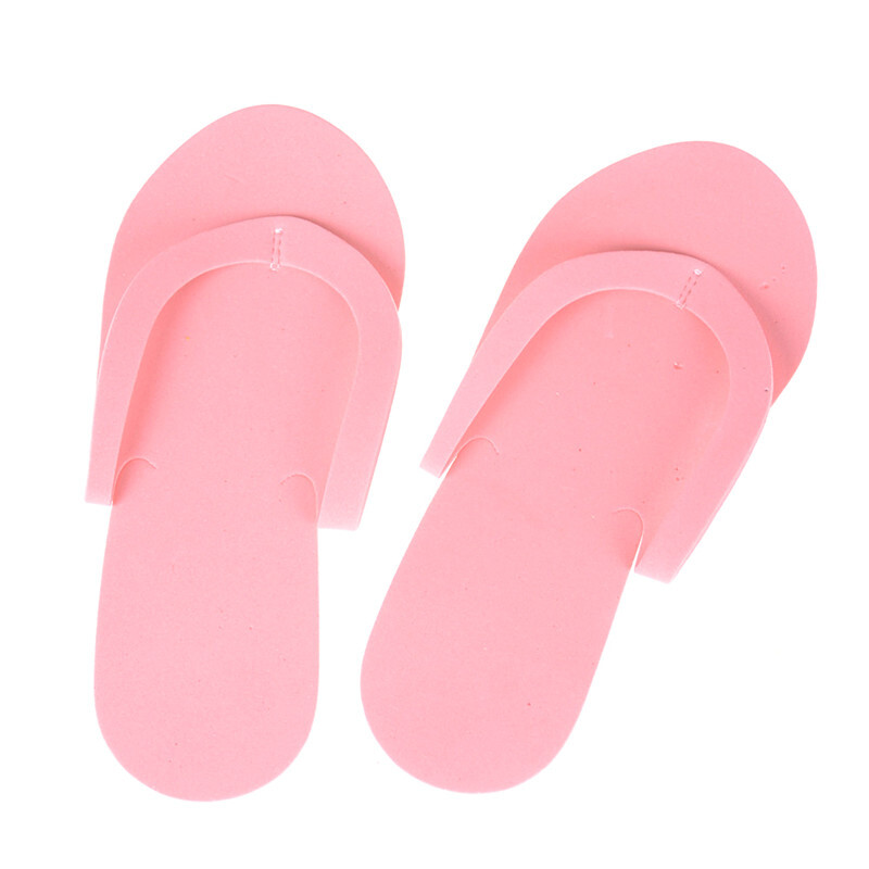 12 Pairs Disposable Flip Flops Foam Pedicure Tanning Spa Slippers ...
