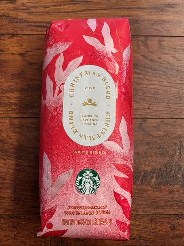 Starbucks 2020 Christmas Blend Rare Aged Sumatra Whole Bean Coffee 1lb ...