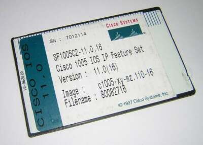 Cisco 1600 Router IOS IP Feature Set PC Card S16RC-12.10.2 Sharp 4MB IC ...