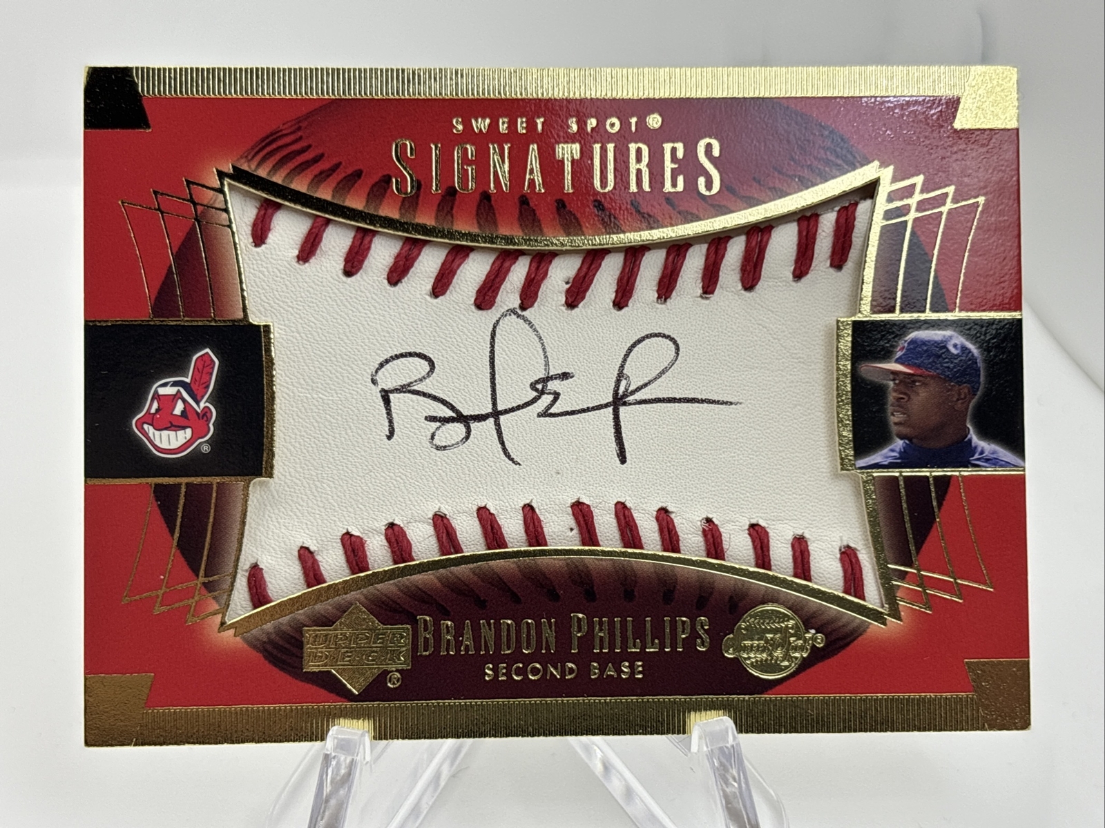 BRANDON PHILLIPS 2003 Sweet Spot Signatures Auto Gold Ball Autograph ...