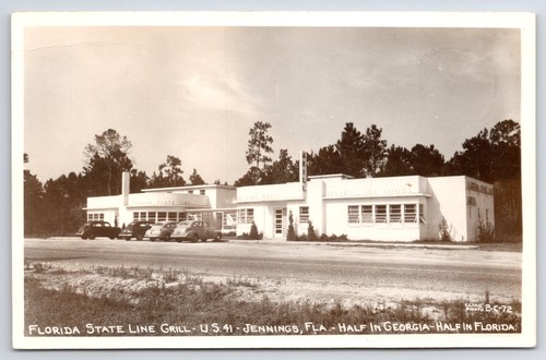 Jennings FL~GA State Line Grill~ART DECO Roadside Diner US 41~1940s ...