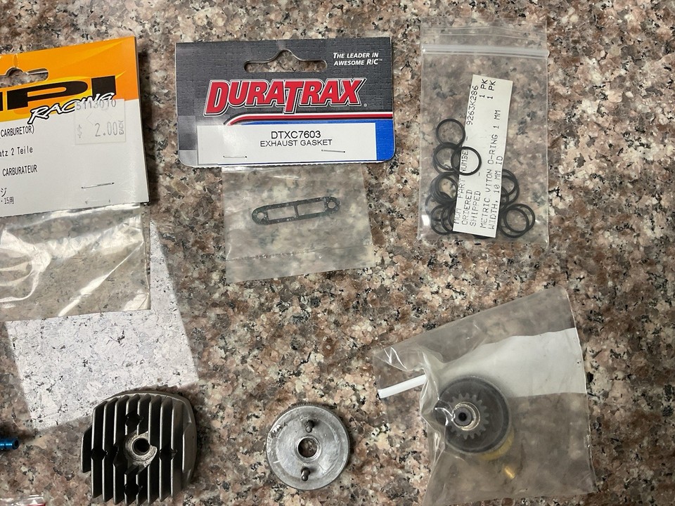 Gas Nitro Engine Parts Lot Used Motor Mount Clutch Bell Cooling Head | eBay