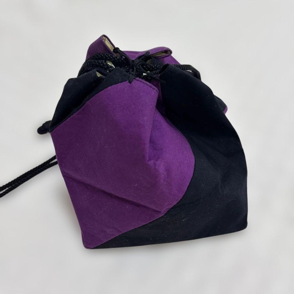 Purple and black drawstring bag for Japanese clothing | eBay
