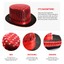 RED SEQUIN TOP HAT DANCE CANE BOW TIE FANCY DRESS RINGMASTER CABARET ...