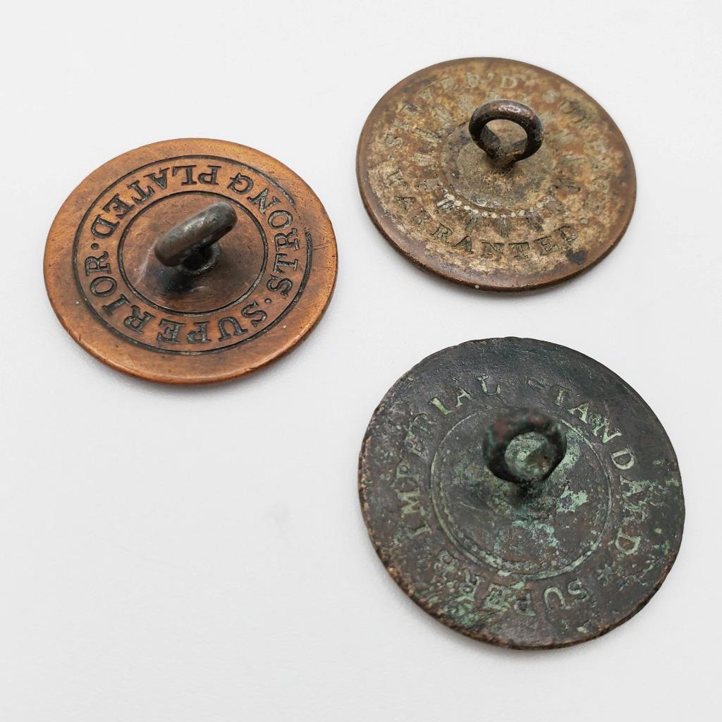 3 Copper New York State Militia pre civil War Uniform buttons Eagle Excelsior | eBay