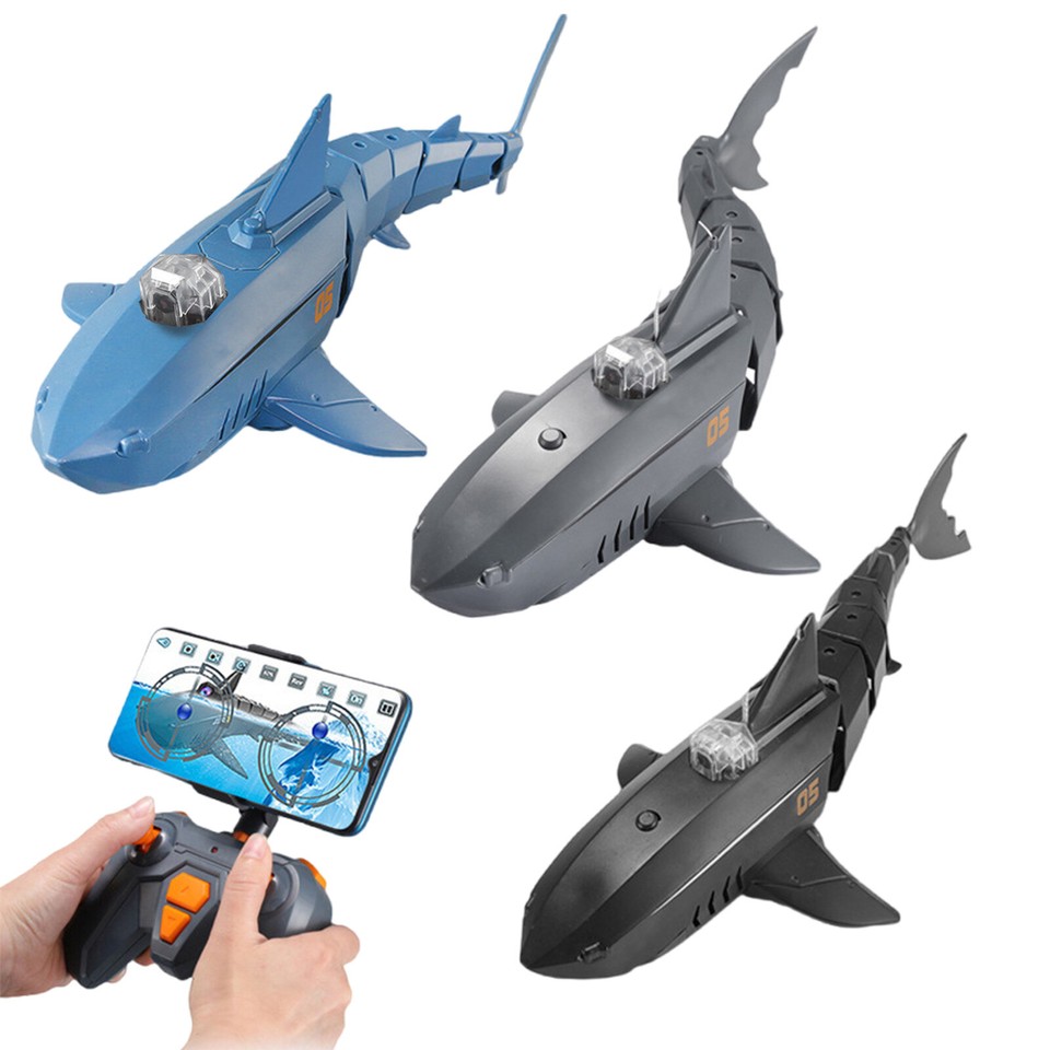 RC Boat camera Remote Control 30W waterproof submarine Electric shark ...