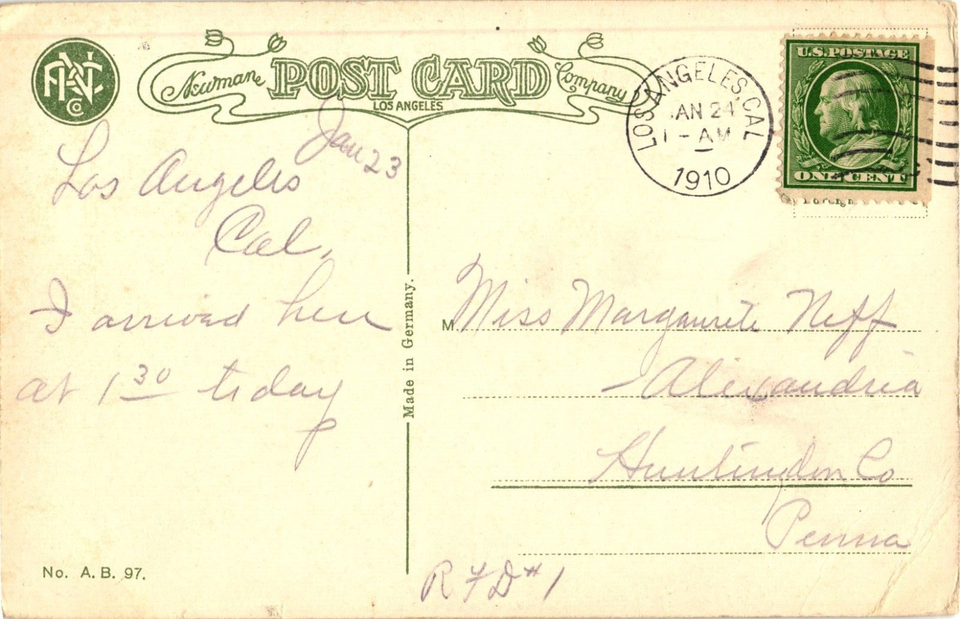 A Giant Cactus Posted from Los Angeles CA Divided Postcard c1910 | eBay