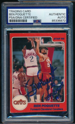 1984 Star #221 Ben Poquette signed auto autograph PSA/DNA w/ career pts ...