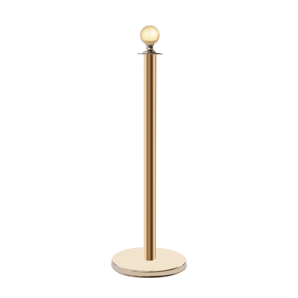 6* Crowd Control Stanchion Set VIP Queue Barrier Gold Poles w/ Red ...