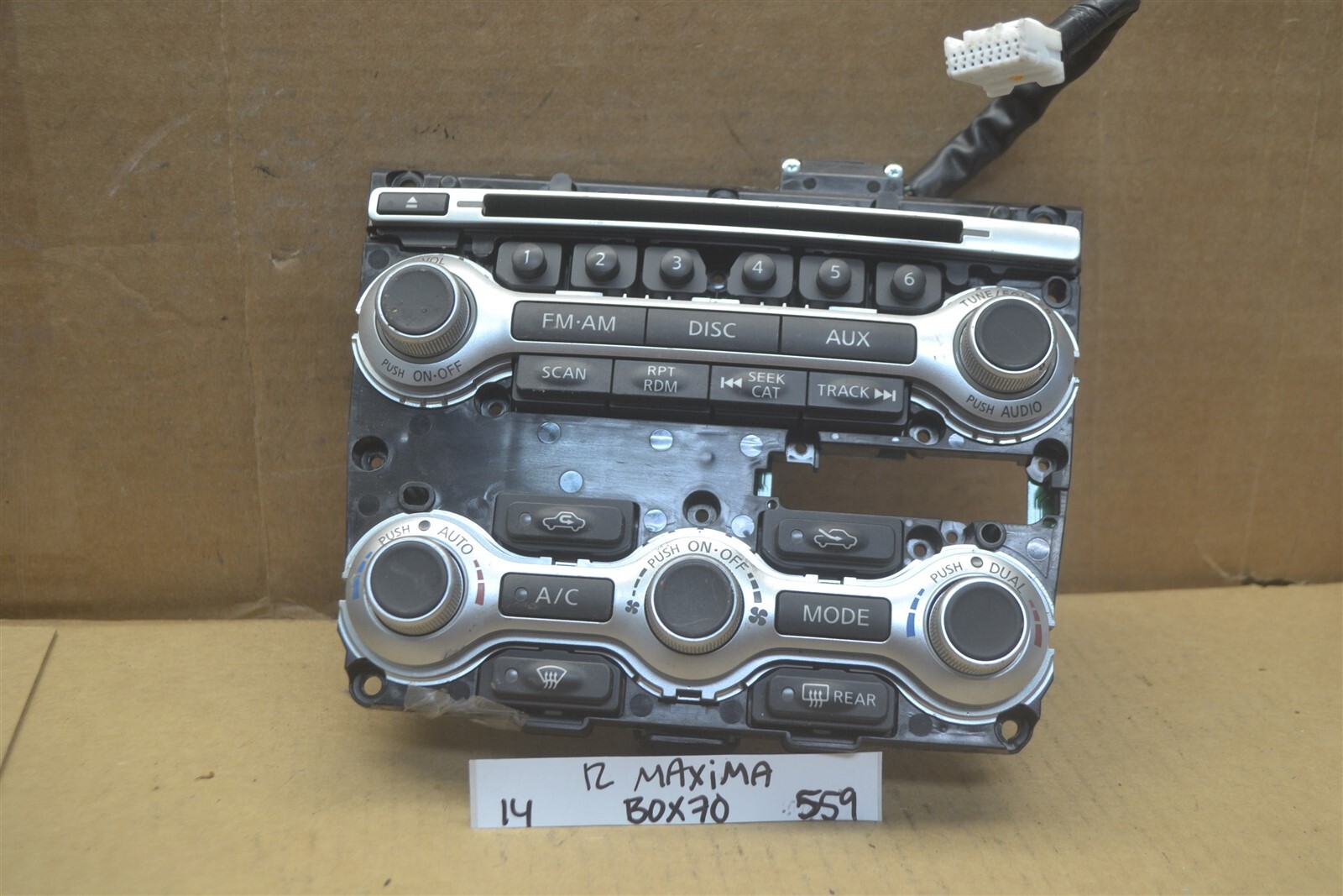 2012-2014 Nissan Maxima Audio Climate Control Panel 68260 9db1f OEM ...