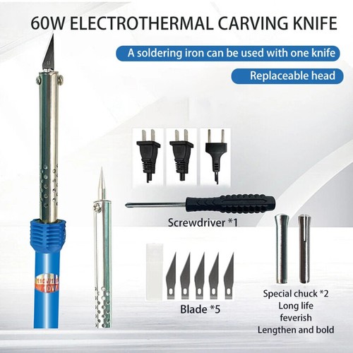 New 9PCS Electric Hot Knife Cutter Tool Kit Include Heat Cutter ...