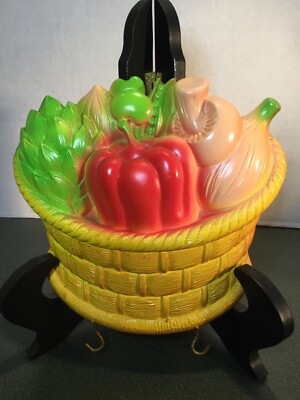VEGETABLE CHALKWARE/PLASTER WALL HANGING WITH HOOKS MILLER STUDIO 1979 ...