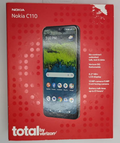 Nokia C110 Smartphone - 32 GB Cell Phone (Total By Verizon) No Contract ...