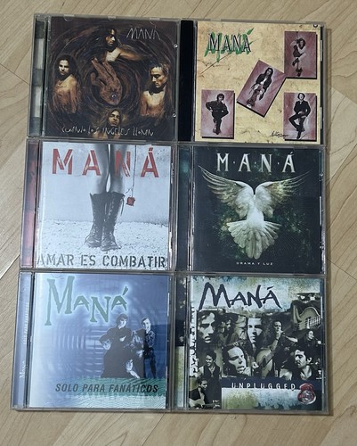 Mana Music CD Lot Of 6 Maná Falta Amor Drama Y Luz Amar Es Combatir ...