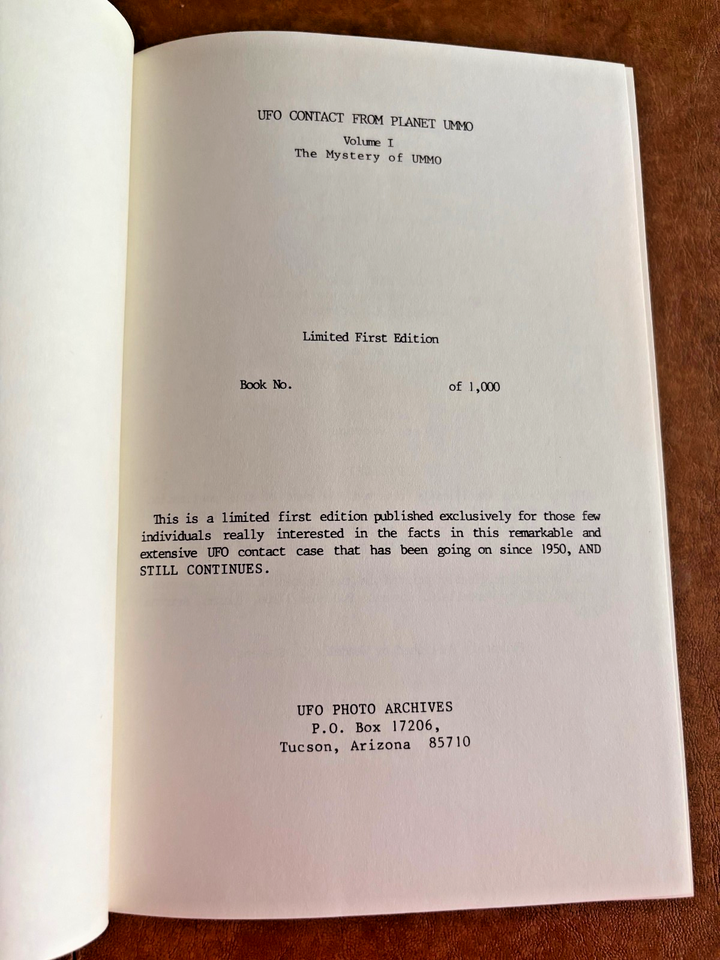 "UFO Contact from Planet Ummo" Vol. 1, By Antonio Ribera, 1985, First ...