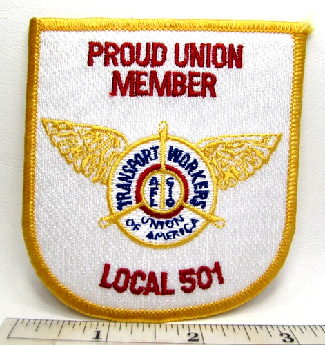 Vintage Transport Workers Union TWU Local 501 Jacket Patch Maspeth New ...
