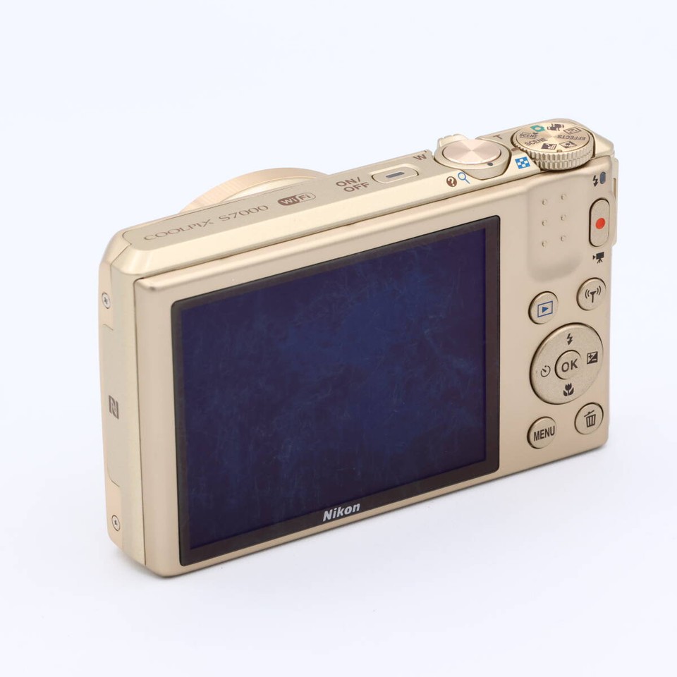 Near Mint-Nikon COOLPIX S7000 Gold 20x 16.0MP Camera English available ...