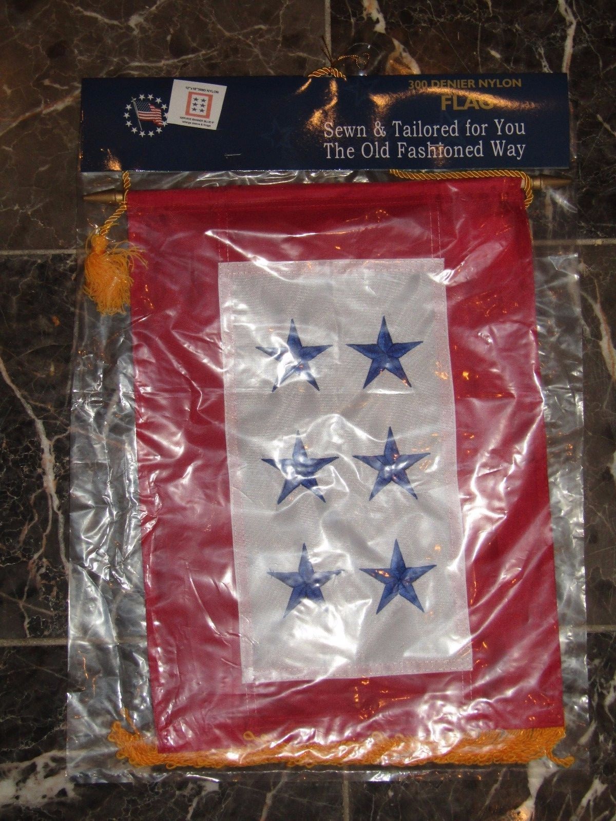 12x18 Embroidered 6 Six Star Blue Military Service Nylon Flag 12"x18 ...
