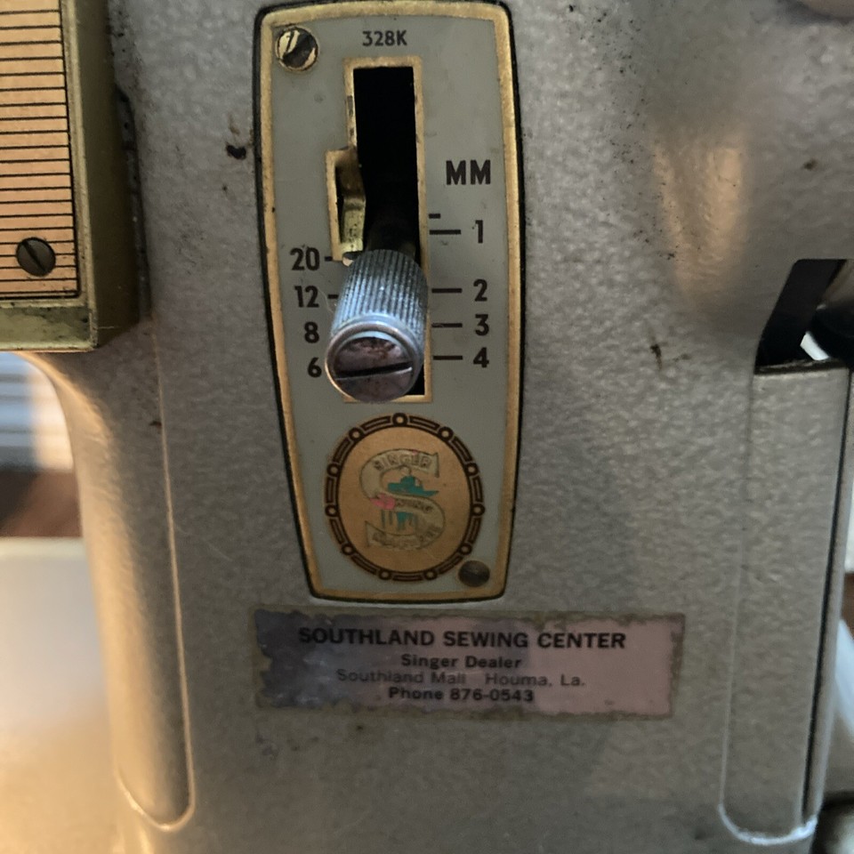 Singer 328K Sewing Machine Portable - Green - Vintage - | eBay