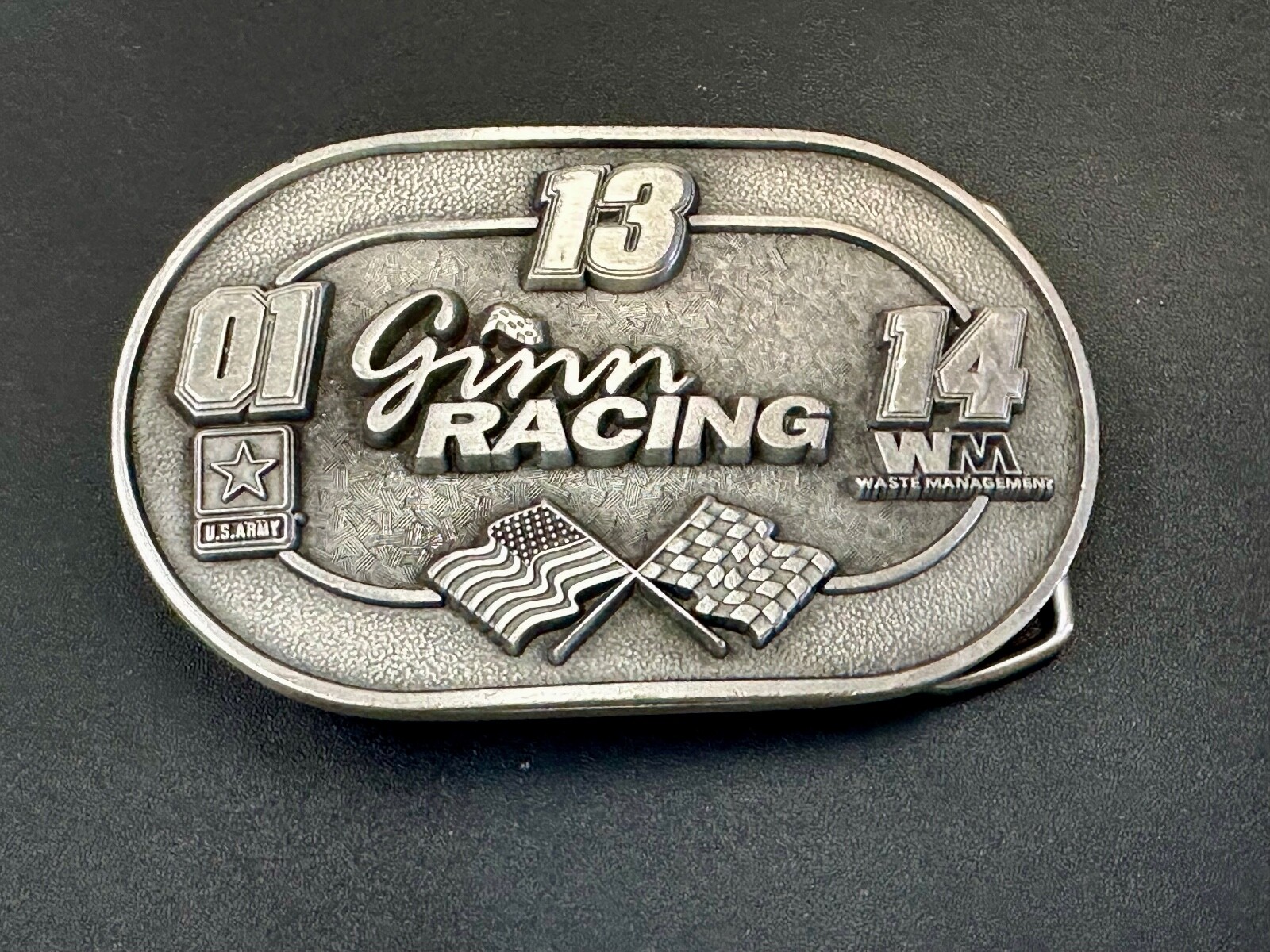 Mb2 Motorsports Ginn Racing Vintage Solid Pewter Nascar Race Car Belt ...